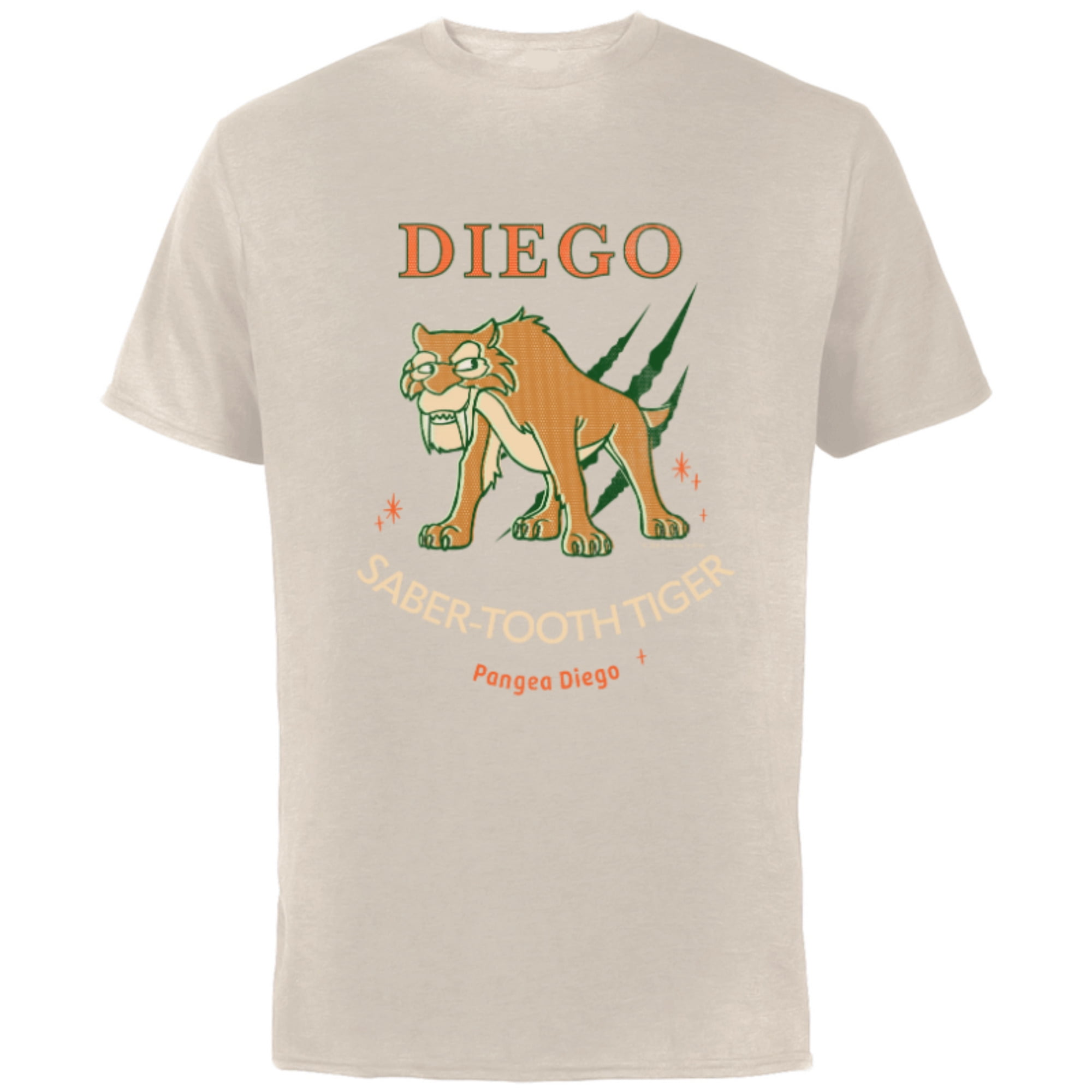 Ice Age Diego Saber-Tooth Tiger Halftone - Short Sleeve Cotton T-Shirt ...