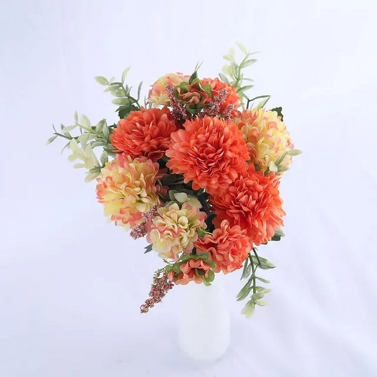 Hydrangea Silk Flower Ball White Dandelion Artificial Flowers Birthday ...