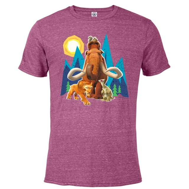 Ice Age Manfred Diego Sid and Scrat Cutout Mountains - Short Sleeve ...