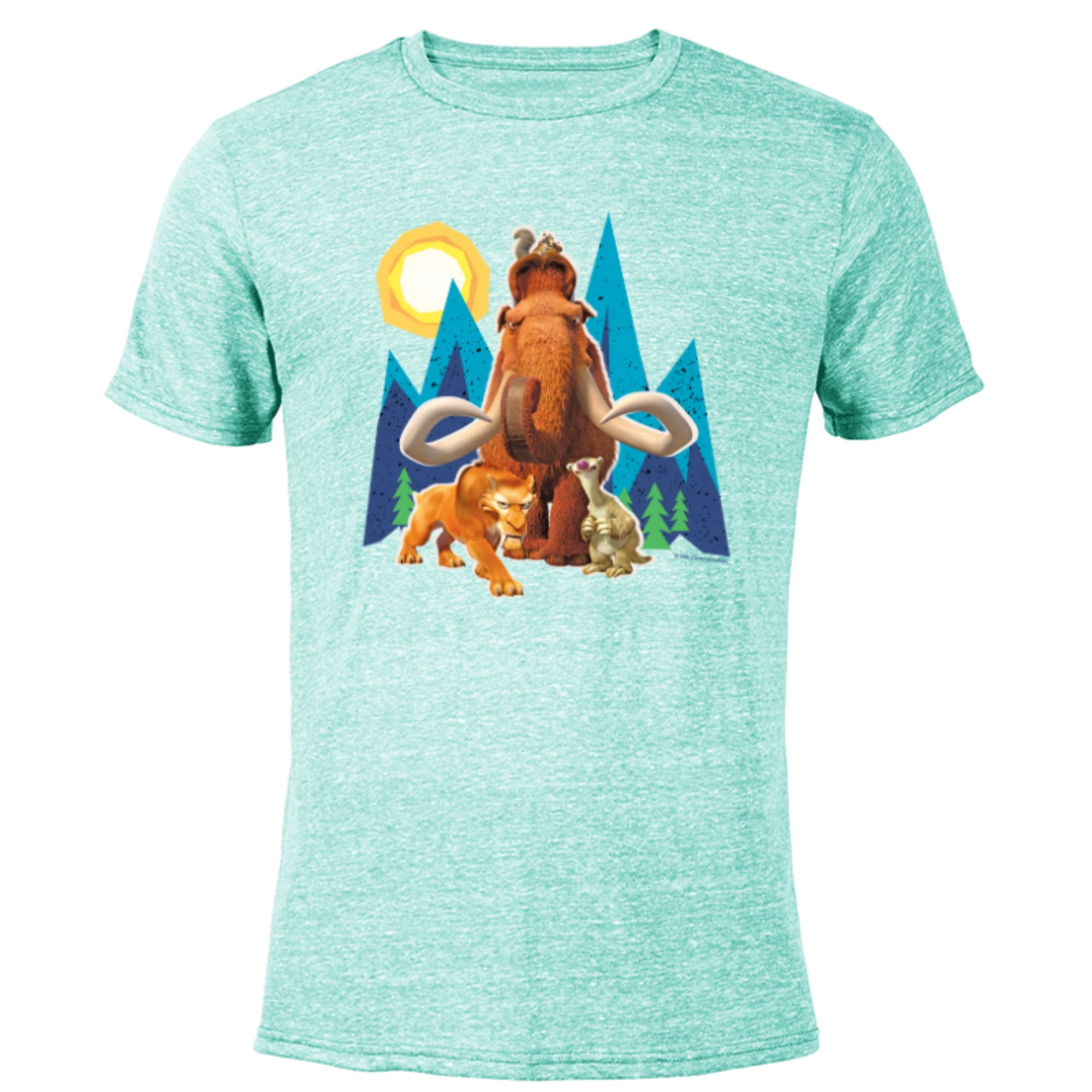 Ice Age Manfred Diego Sid and Scrat Cutout Mountains - Short Sleeve ...