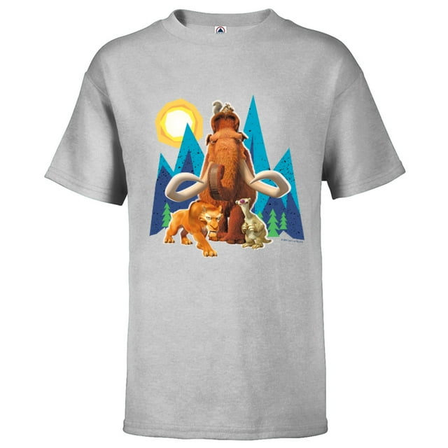 Ice Age Manfred Diego Sid and Scrat Cutout Mountains - Short Sleeve T ...