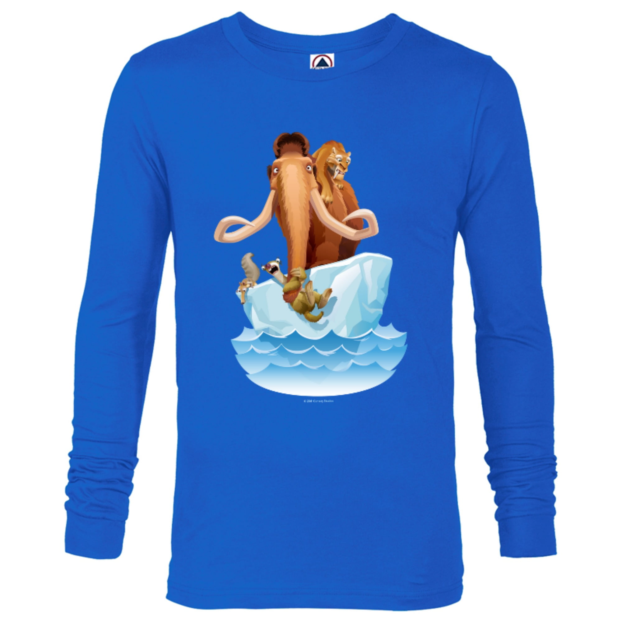 Ice Age Manfred Diego Sid and Scrat on Iceberg - Long Sleeve T-Shirt ...