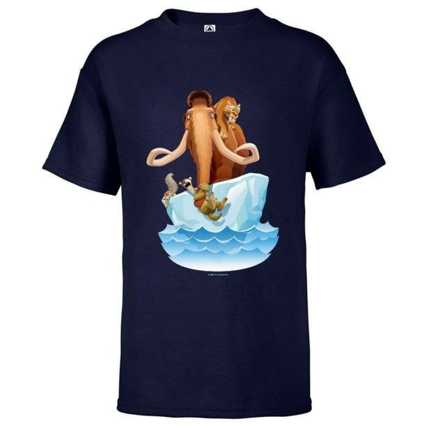 Ice Age Manfred Diego Sid and Scrat on Iceberg - Short Sleeve T-Shirt ...