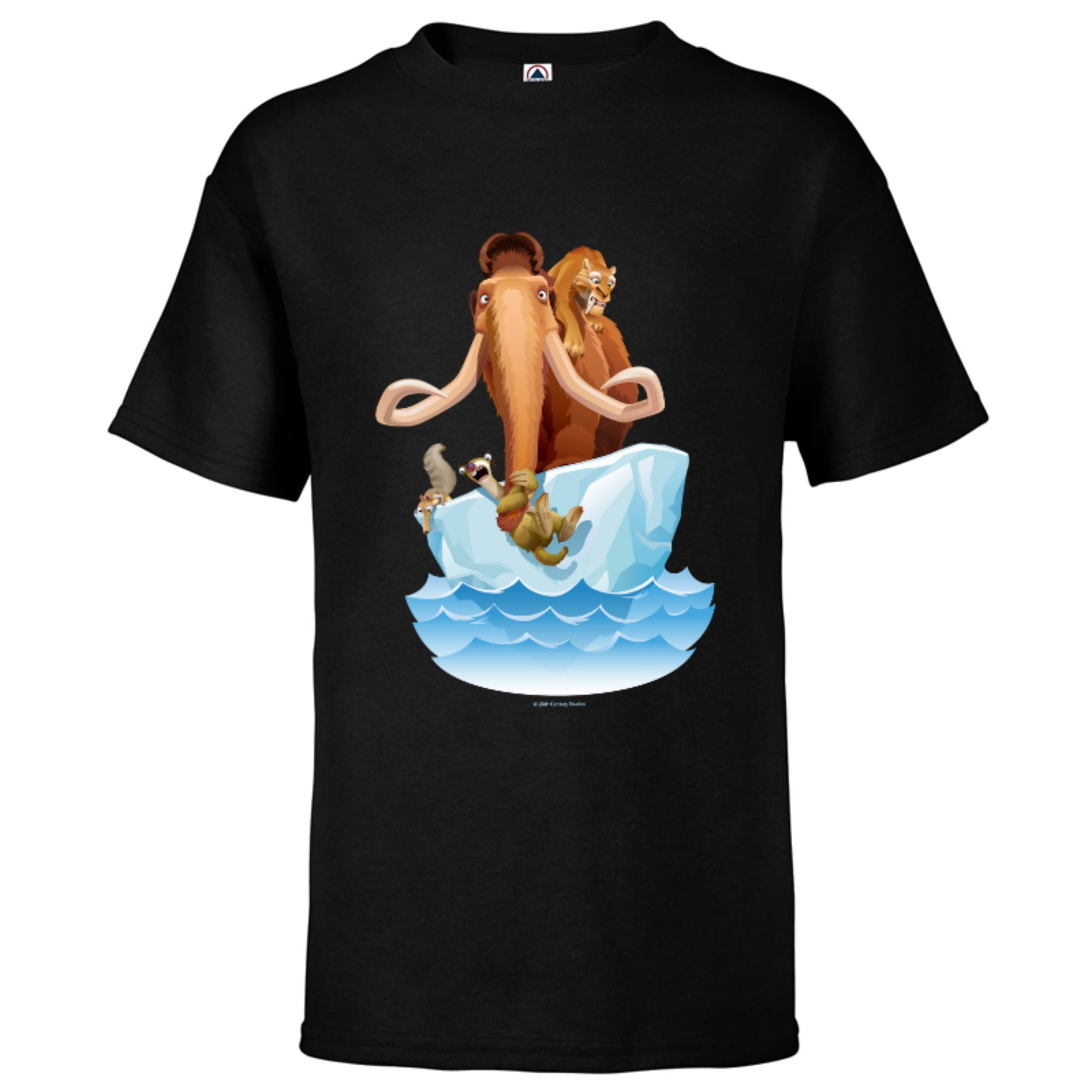 Ice Age Manfred Diego Sid and Scrat on Iceberg - Short Sleeve T-Shirt ...