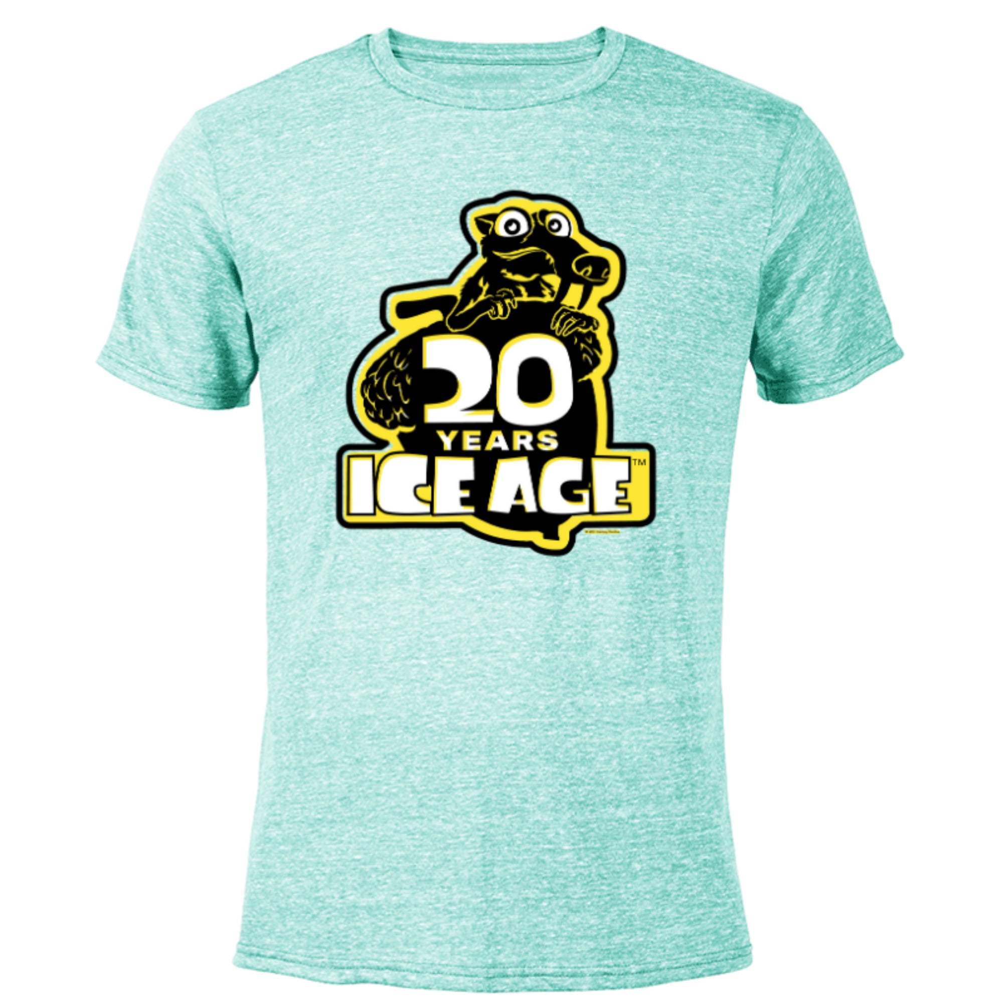 Ice Age Scrat Logo 20 Years Anniversary - Short Sleeve Blended T-Shirt ...