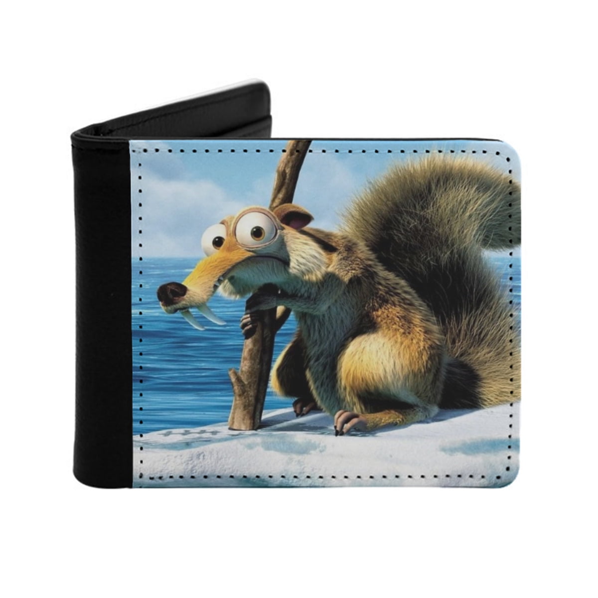 Ice Age Wallets for Men Faux Leather Slim Wallet Short Bi-fold Wallet ...