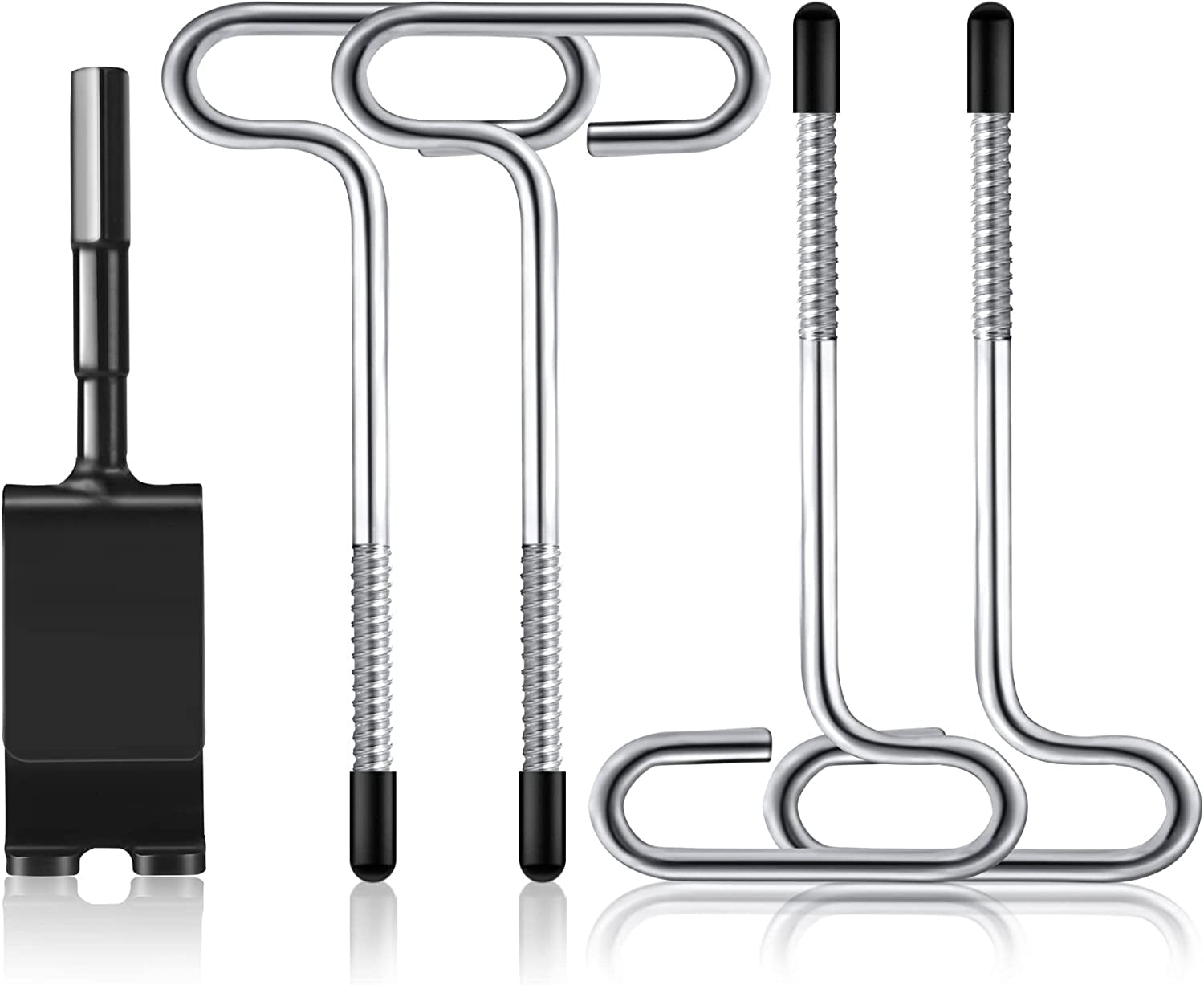 Ice Anchor Tool Kit,1pc Ice Anchor Drill Adapter with 4pcs Threaded Peg ...