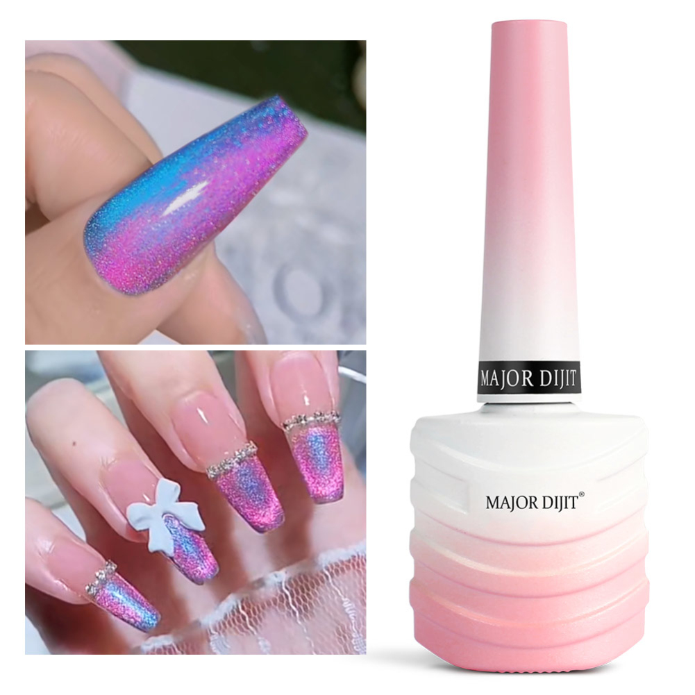 Ice And Fire Quartz Cat's Eye Nail Polish Two-color Color-changing Red ...