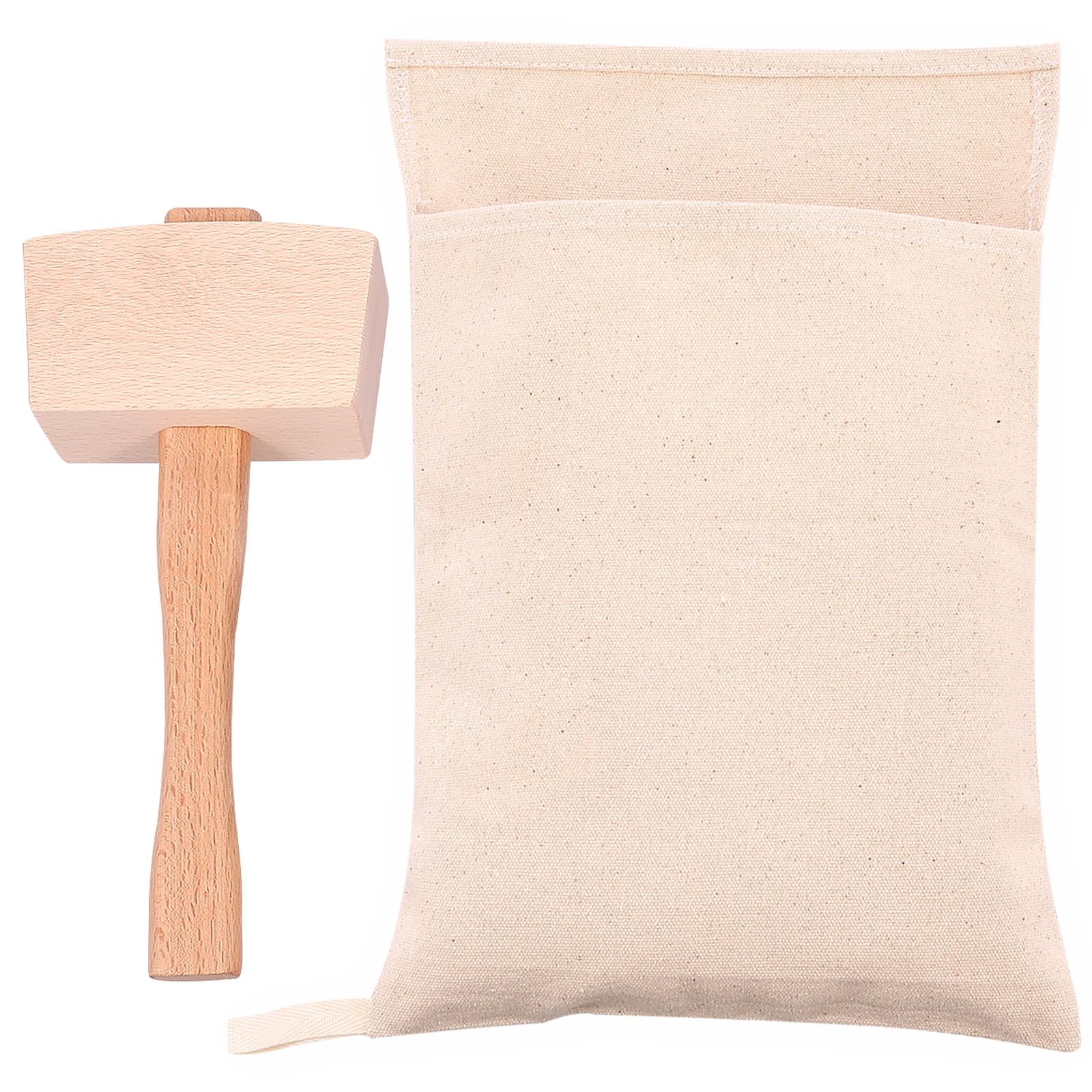 Ice Bag and Mallet Cotton Ice Crushing Bag and Wood Ice Mallet Easy to ...