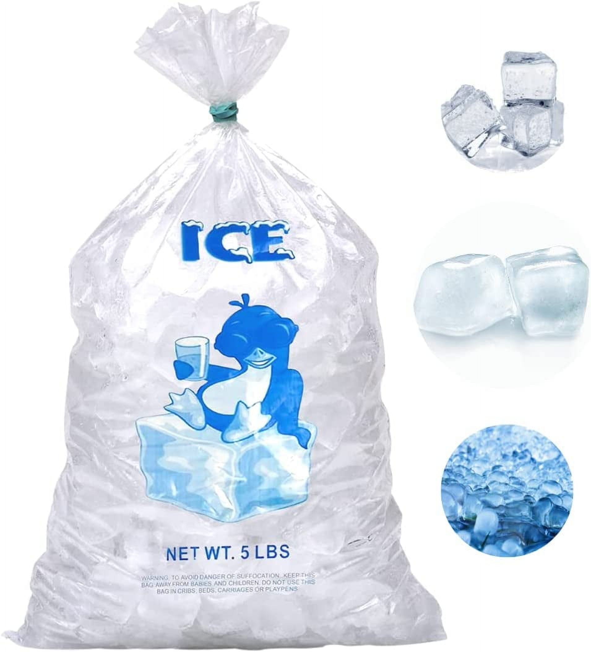 Ice Bags 5LB LDPE 9"x18" Pack – 1000 Count, 1.25 mil Thick – Durable ...