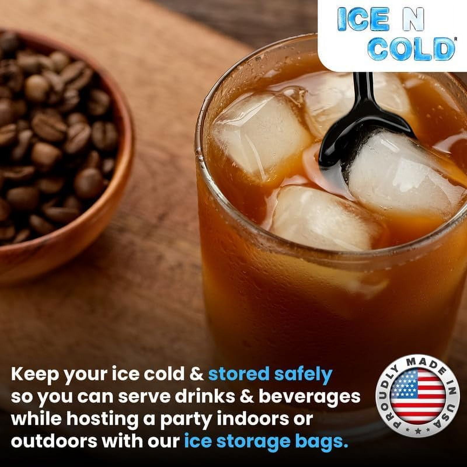 Ice Bags with Drawstring Closure | 20lb, 400ct/cs | 50 mic Thickness ...