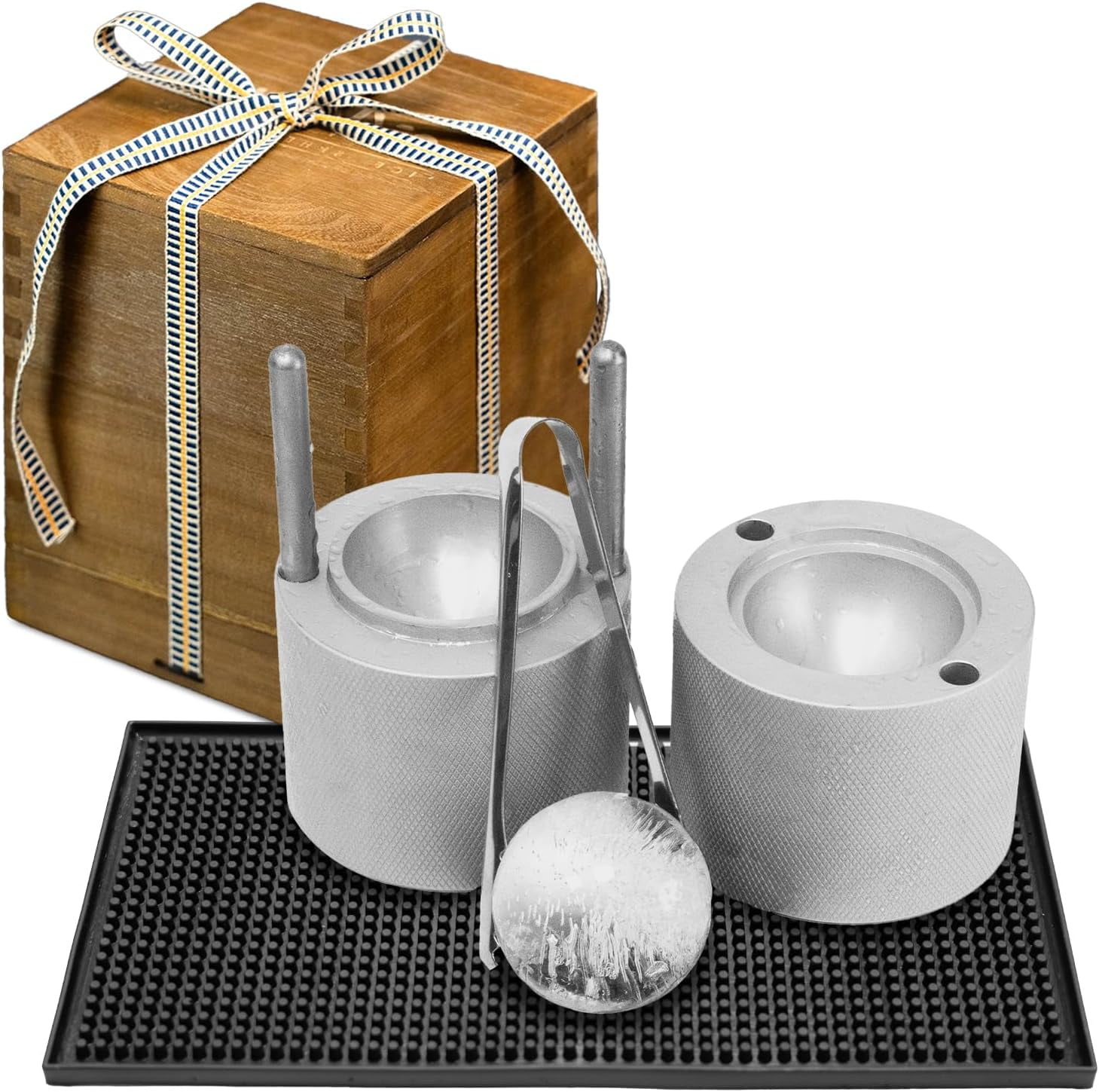 Ice Ball Press Maker Set with Wooden Gift Box | Father's Day Gift for ...