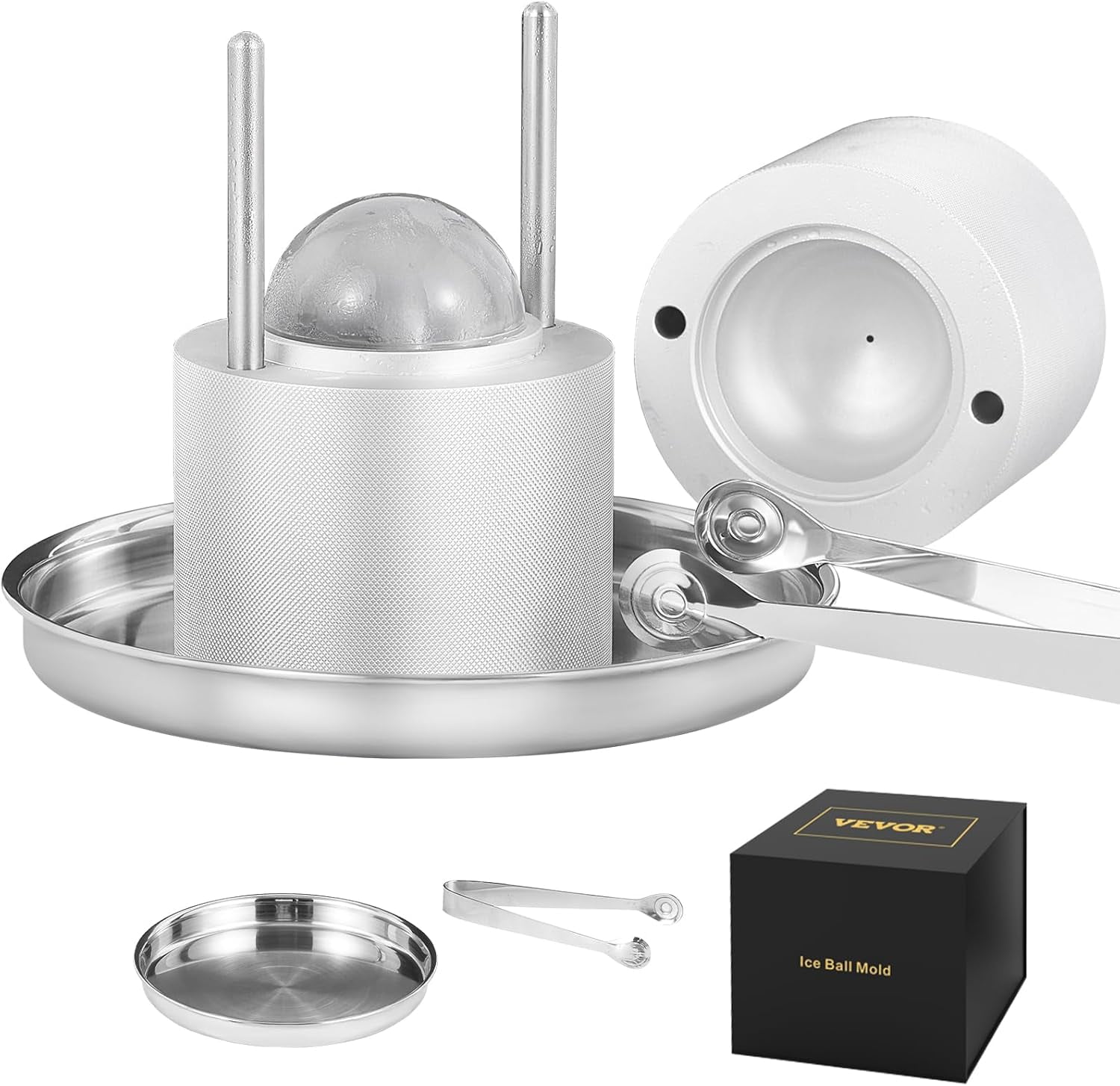 Ice Ball Press mm Aviation Aluminum Ice Press with Ice Block Mold Large ...