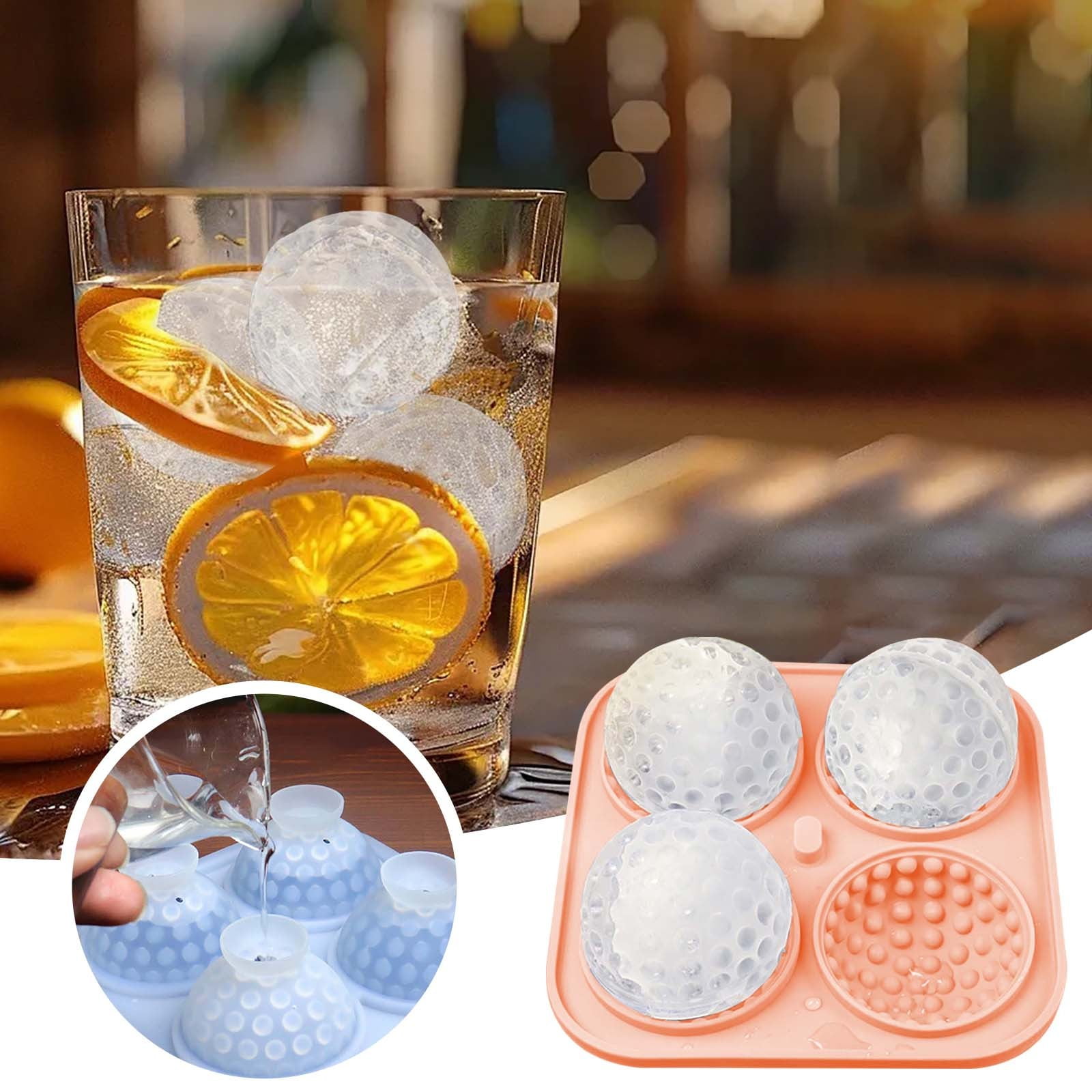 Ice Ball Tray 3D, Ice Ball Cube Mold with Funnel for Cocktails, Beer ...