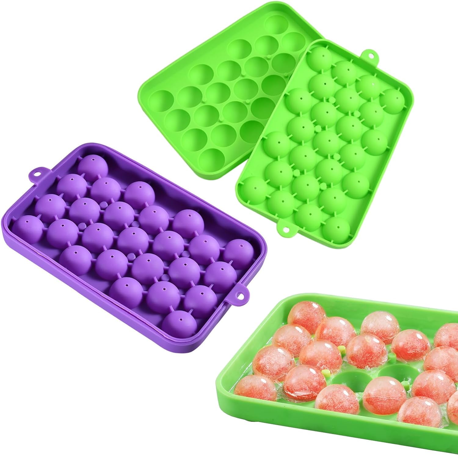 Ice Ball tray, Round Ice Trays, Pack of 2 Small Round Ice Trays ...