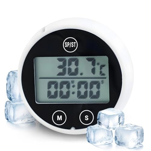 Ice Bath Thermometer, Cold Plunge Floating Thermometer with Timer ...