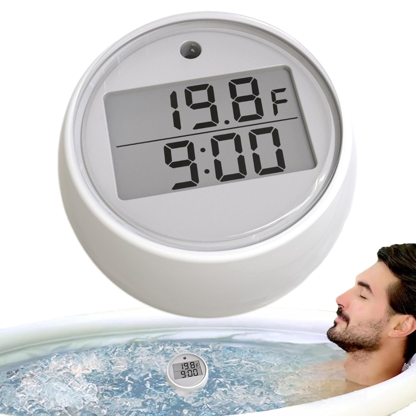 Ice Bath Thermometer and Timer,Digital Thermometer for Ice Bath,Floating Ice Bath Timer Pool Ice ...