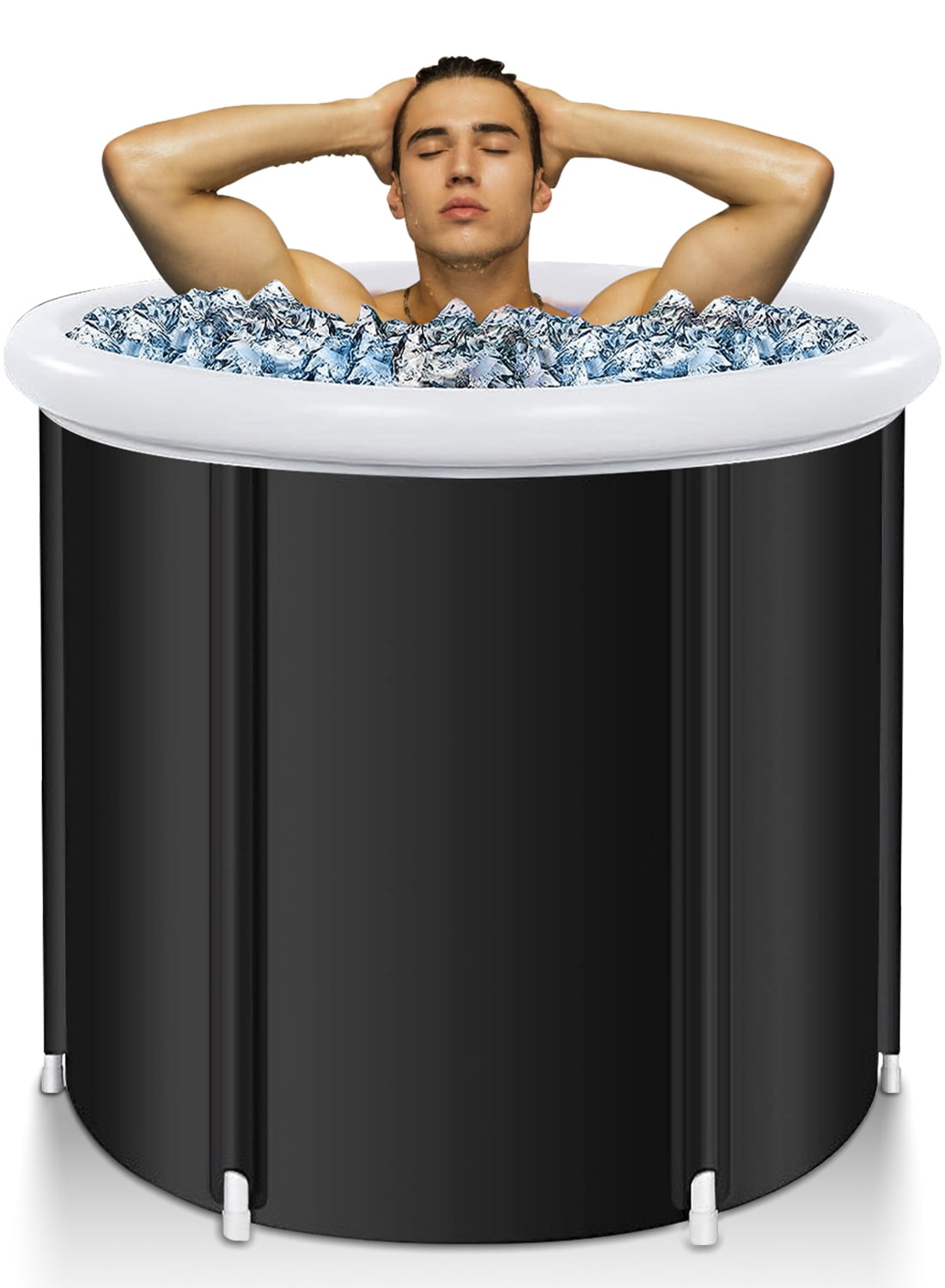 Portable Ice Bath Tub, Foldable Indoor/Outdoor Soaking Spa for Athletes ...