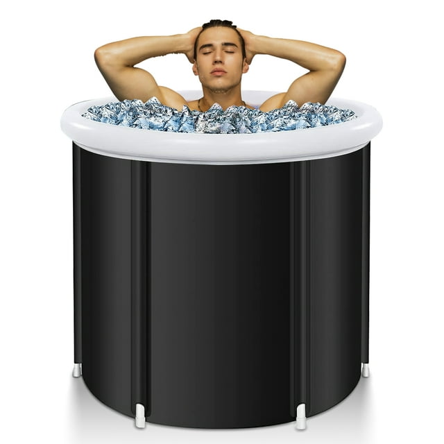 Portable Ice Bath Tub, Foldable Indoor/Outdoor Soaking Spa for Athletes ...