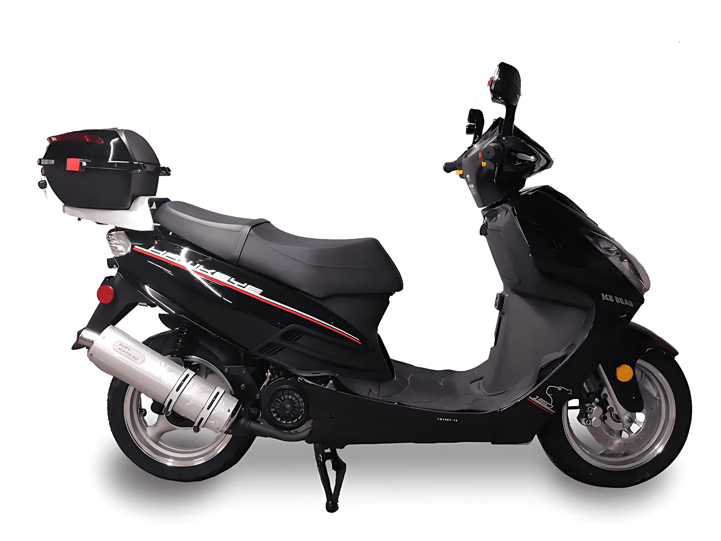Ice Bear Hawkeye PMZ150-3C 150cc Gas Powered Scooter with Front Disc ...