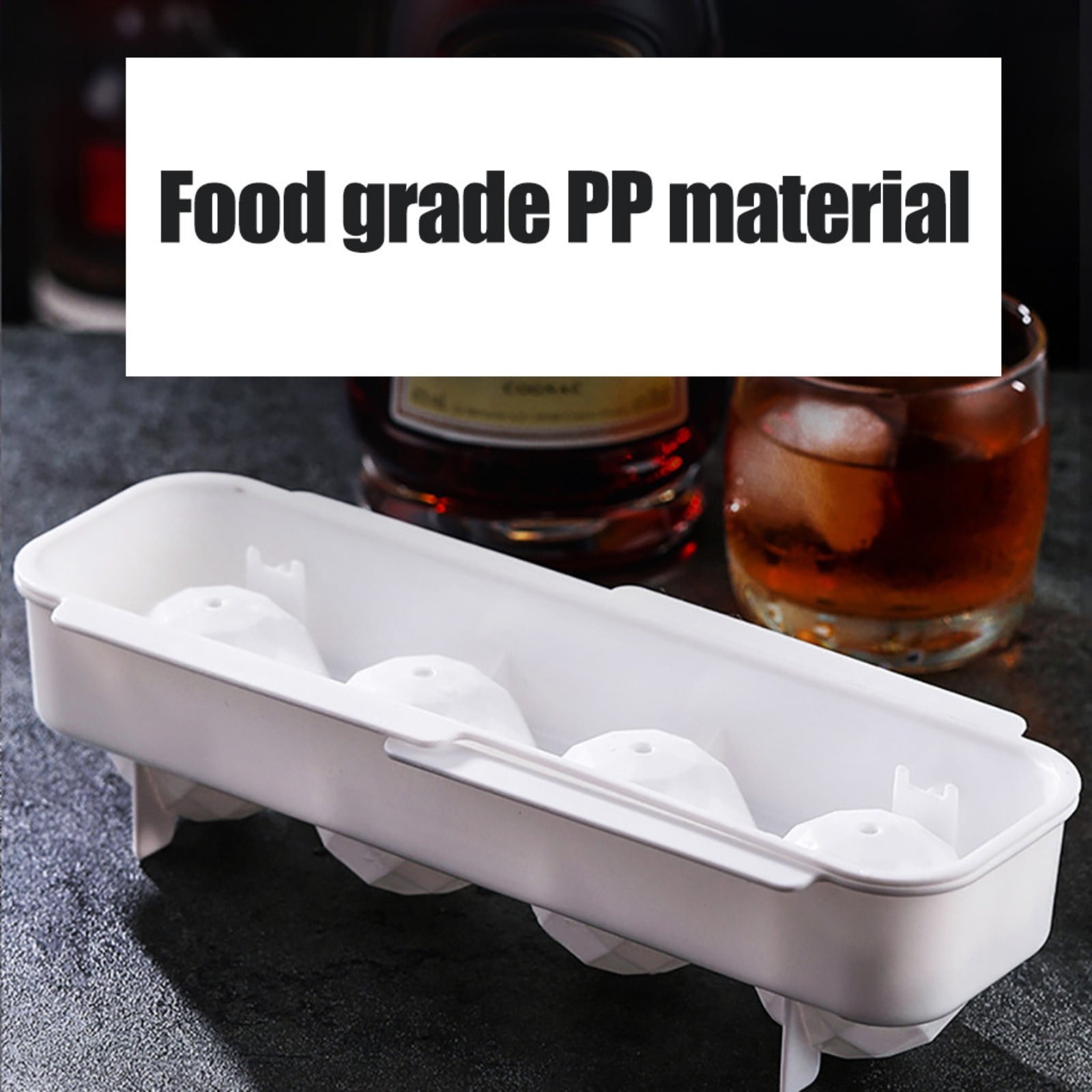 Ice Block, Silicone Ice Cubes Trays Freezer with Lid -Space-Saving ...