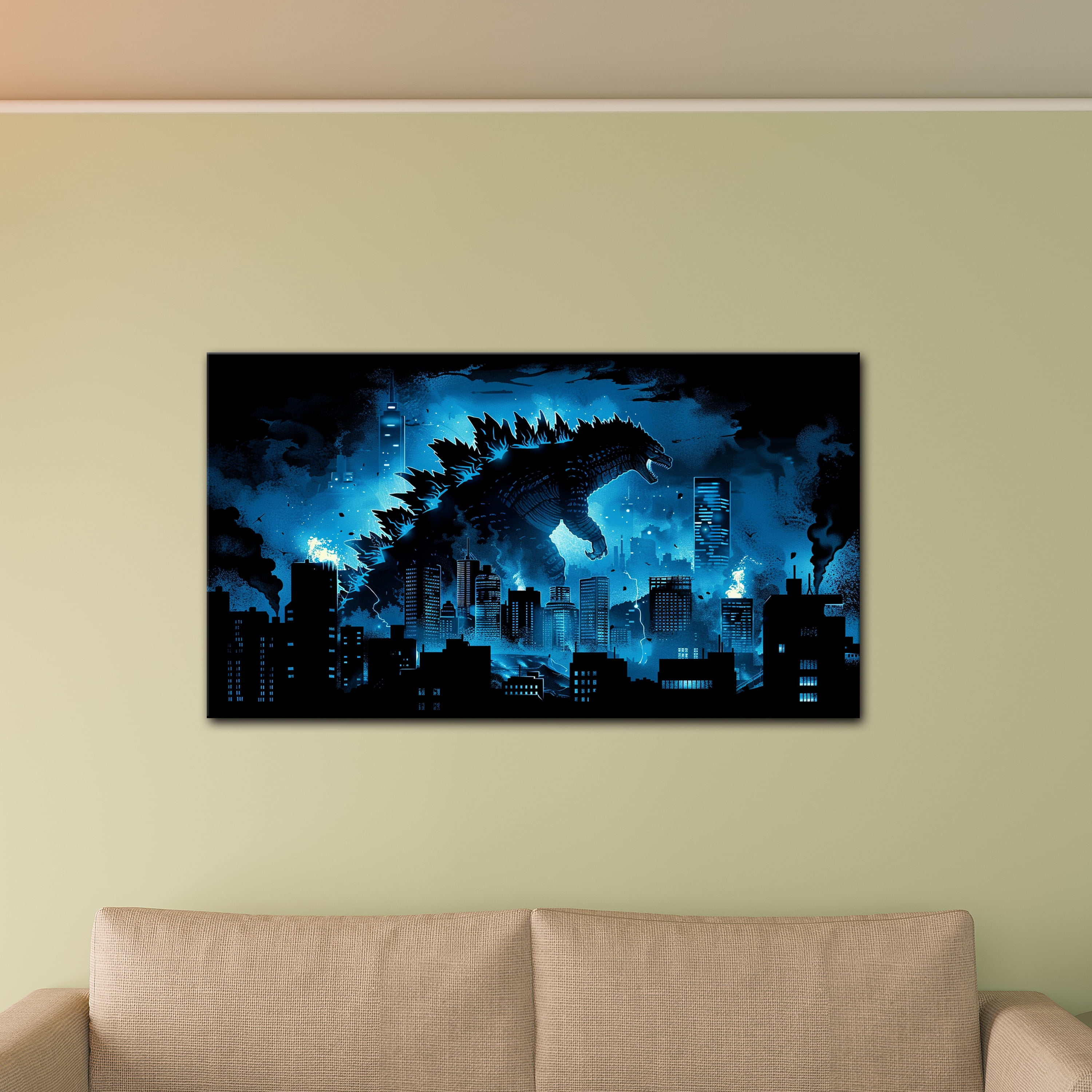 Ice Blue Apocalypse- Godzilla Battle City on Blu-ray (12 "x18 ...