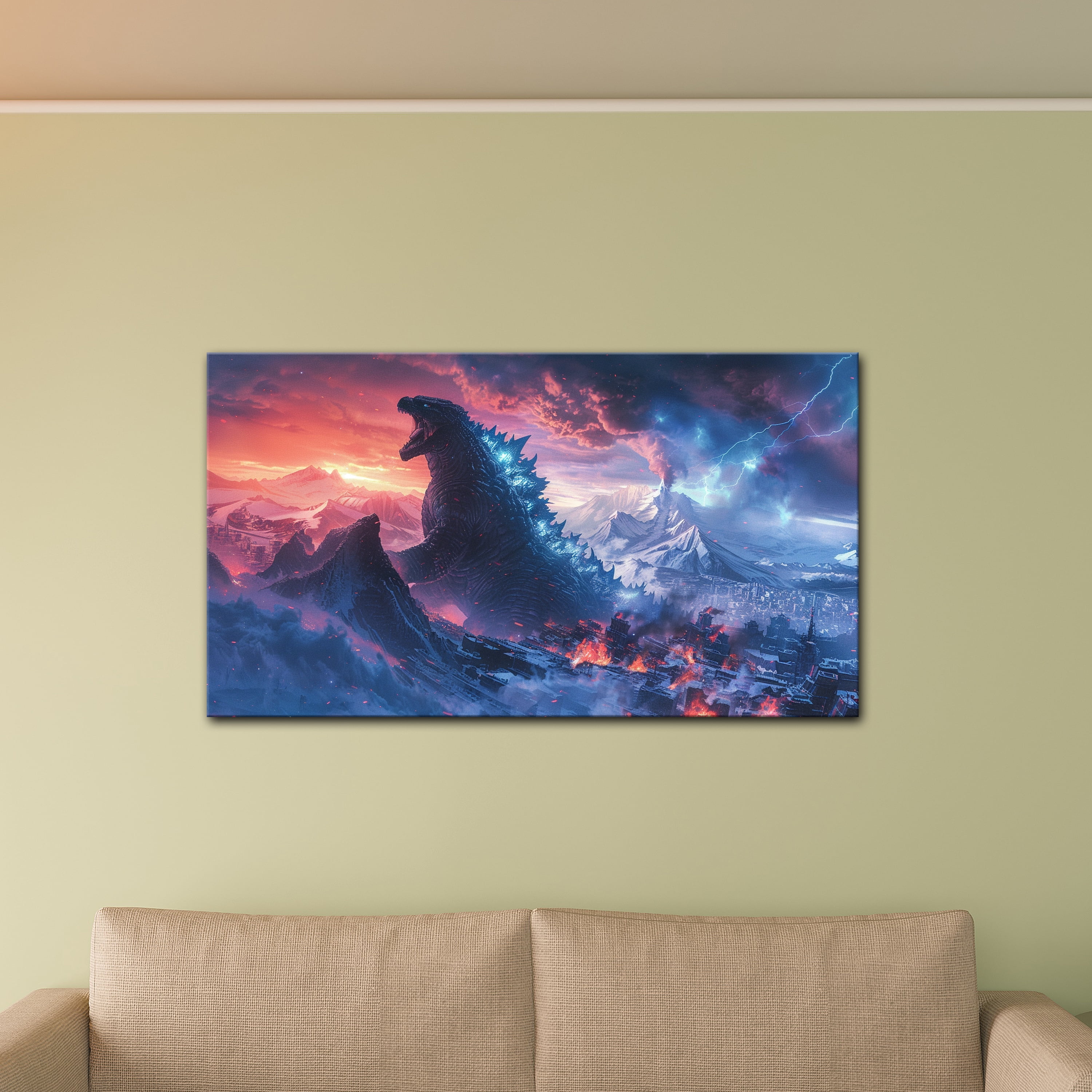 Ice Blue Apocalypse- Godzilla Roars to Heaven and Earth (24 "x36 ...