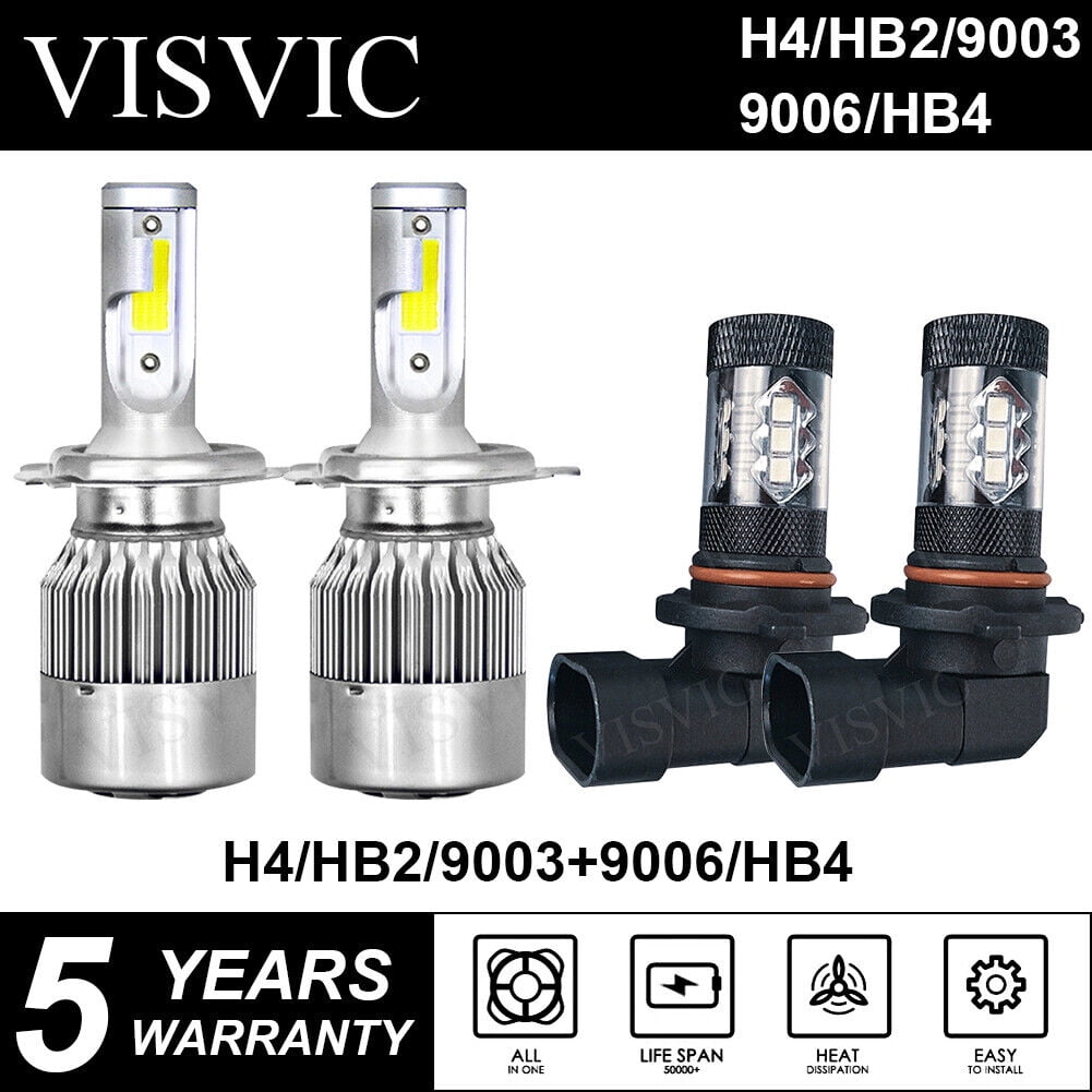 Ice Blue H4 LED Headlight+9006 Fog C6 For Toyota Tundra 2000-2006 RAV4 ...