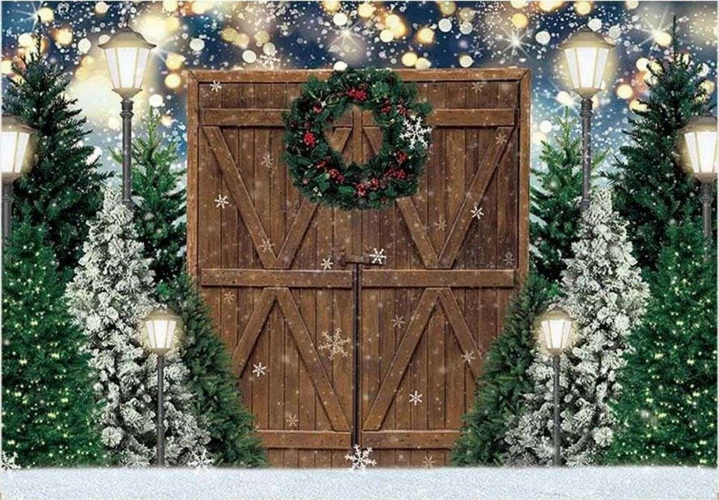 Ice Blue Winter Backdrop Party ration Banner White Snowflake Snowfall ...