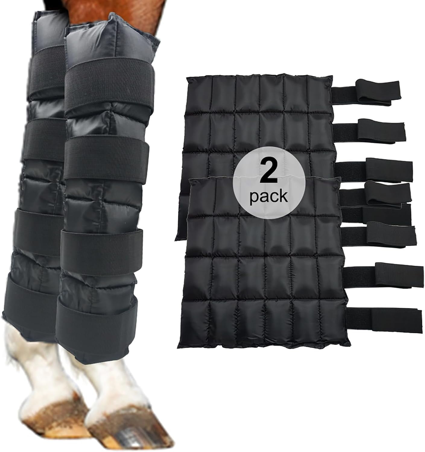 Ice Boot for Horses Ice Pack Wraps Set of 2, Cooling Wraps for Horse ...