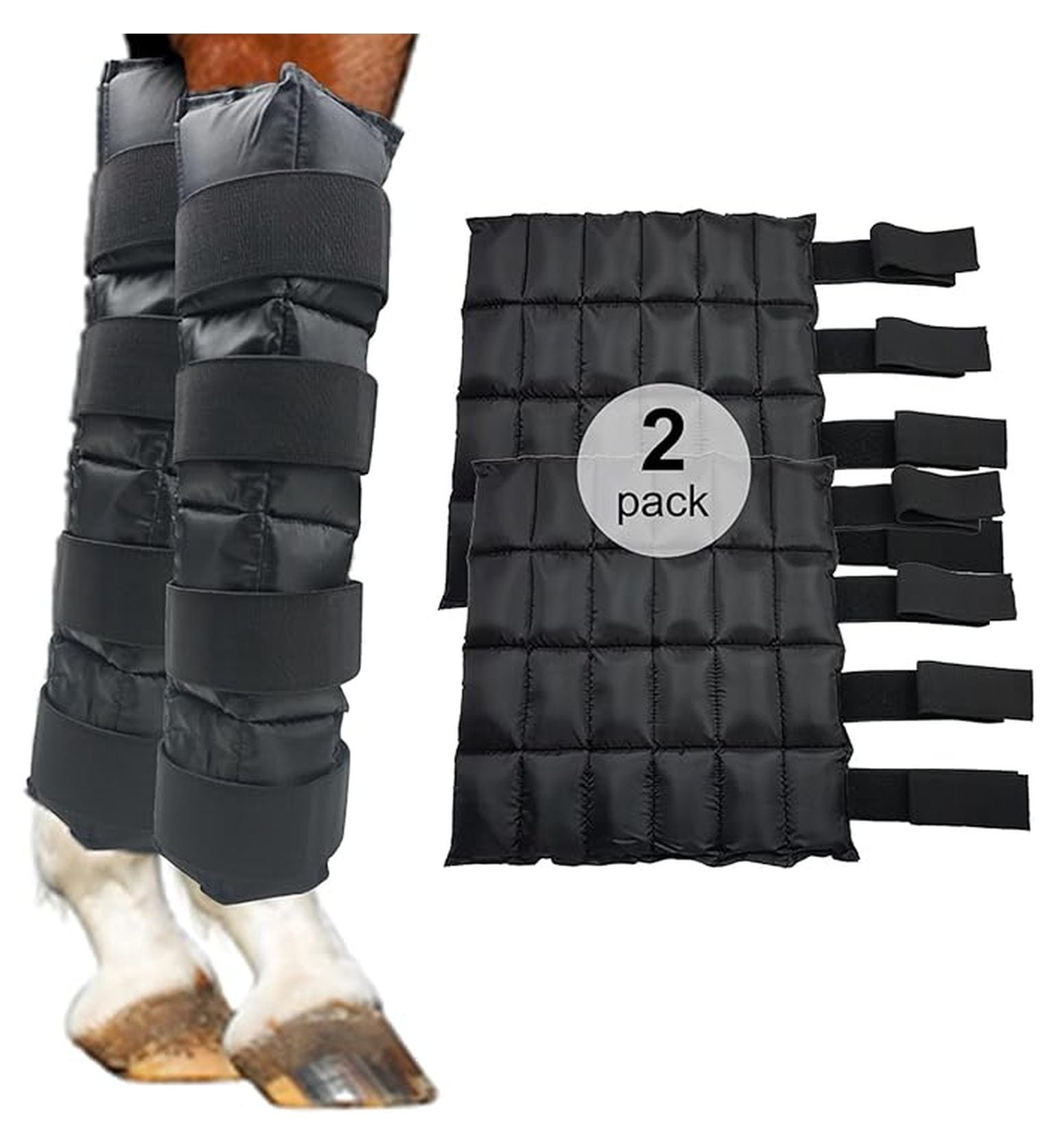 Ice Boot for Horses Ice Pack Wraps Set of 2, Cooling Wraps for Horse ...