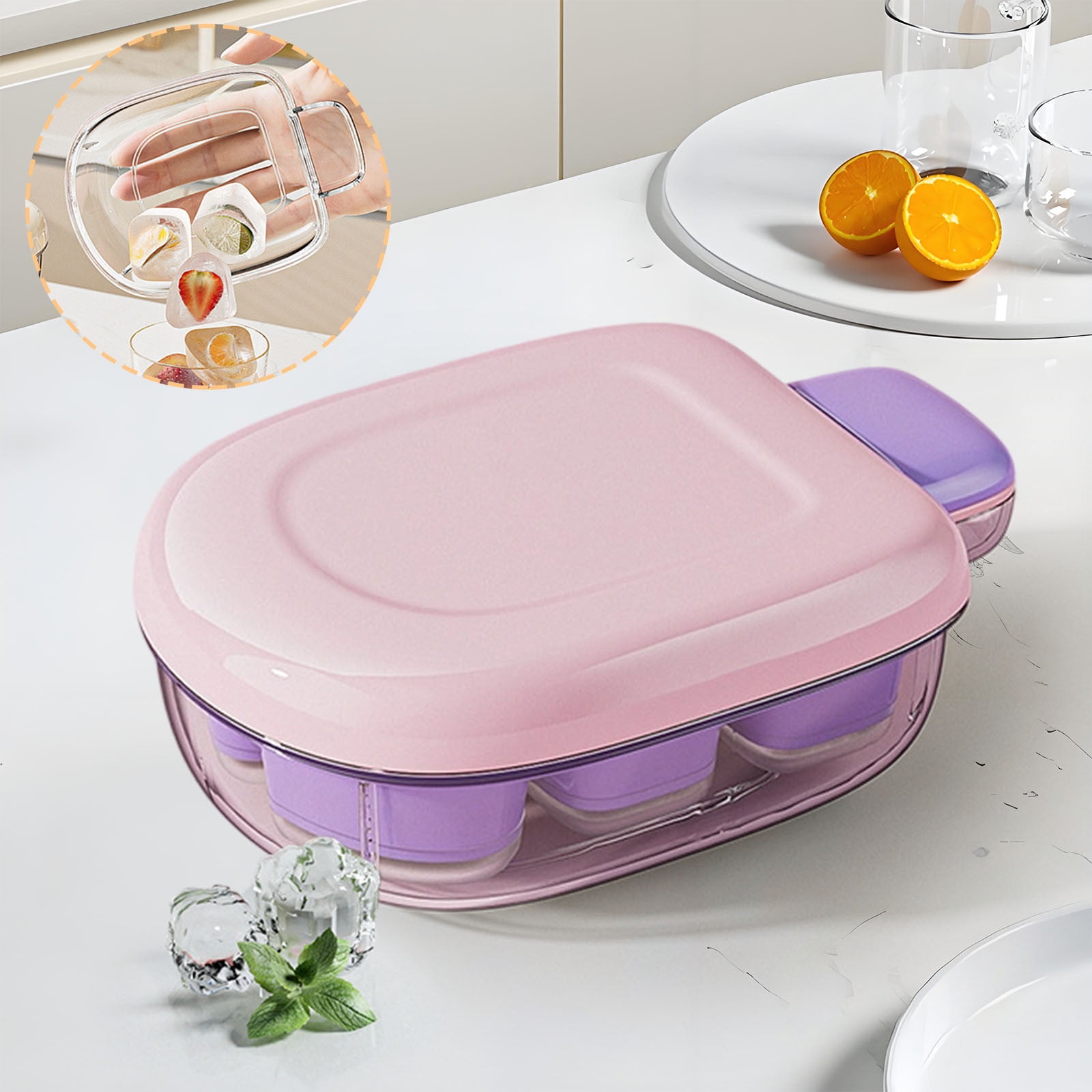 Ice Box Press Food Grade Silicone Plastic | Easy Demould Push-Type ...