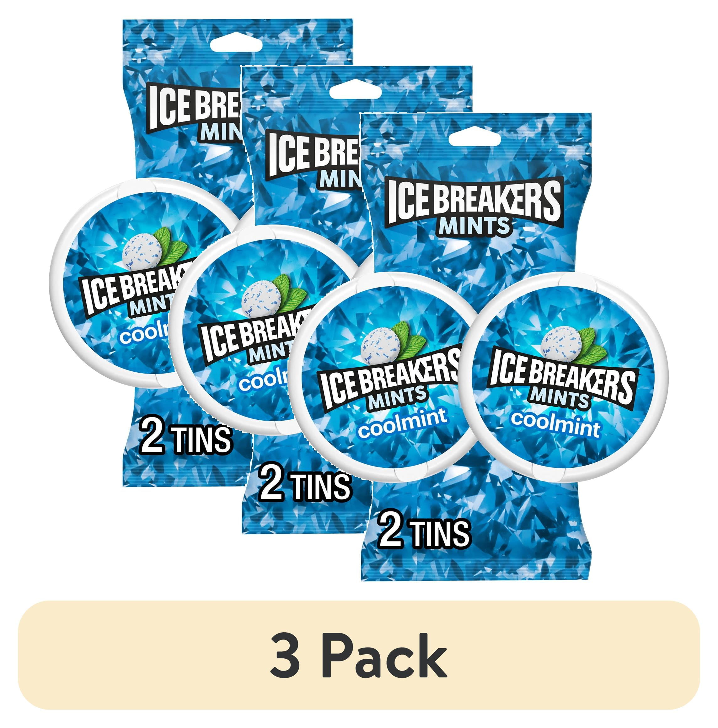 (3 pack) Ice Breakers Coolmint Sugar Free Mints, Tins 1.5 oz, 2 Count ...