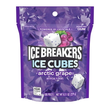 ICE BREAKERS Ice Cubes Orange Cream Pop Sugar Free Chewing Gum Bottle ...