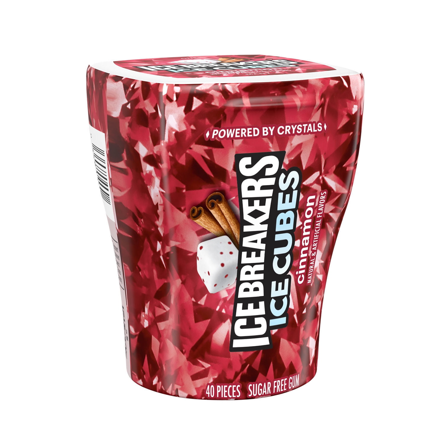 Ice Breakers Ice Cubes Cinnamon Sugar Free Chewing Gum, Bottle 3.24 oz ...