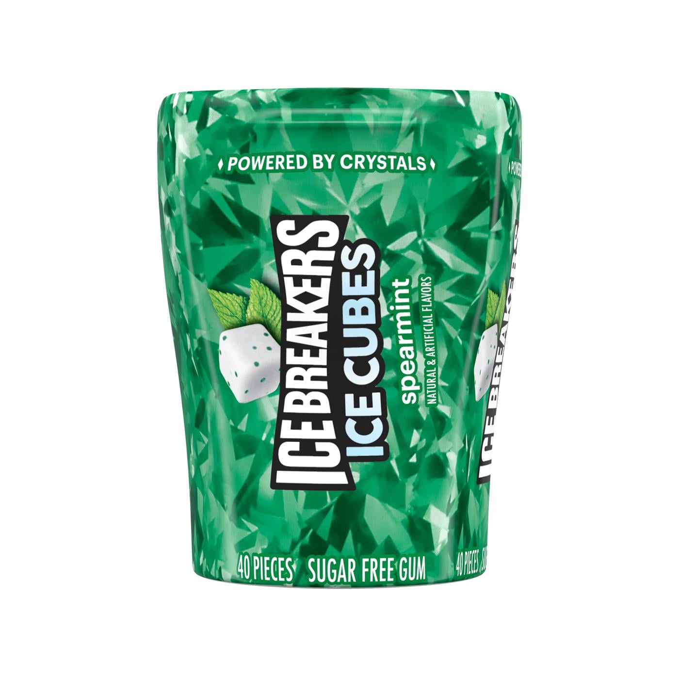 Pack of 2 Ice Breakers Ice Cubes Spearmint Sugar Free Chewing Gum, 40 ...