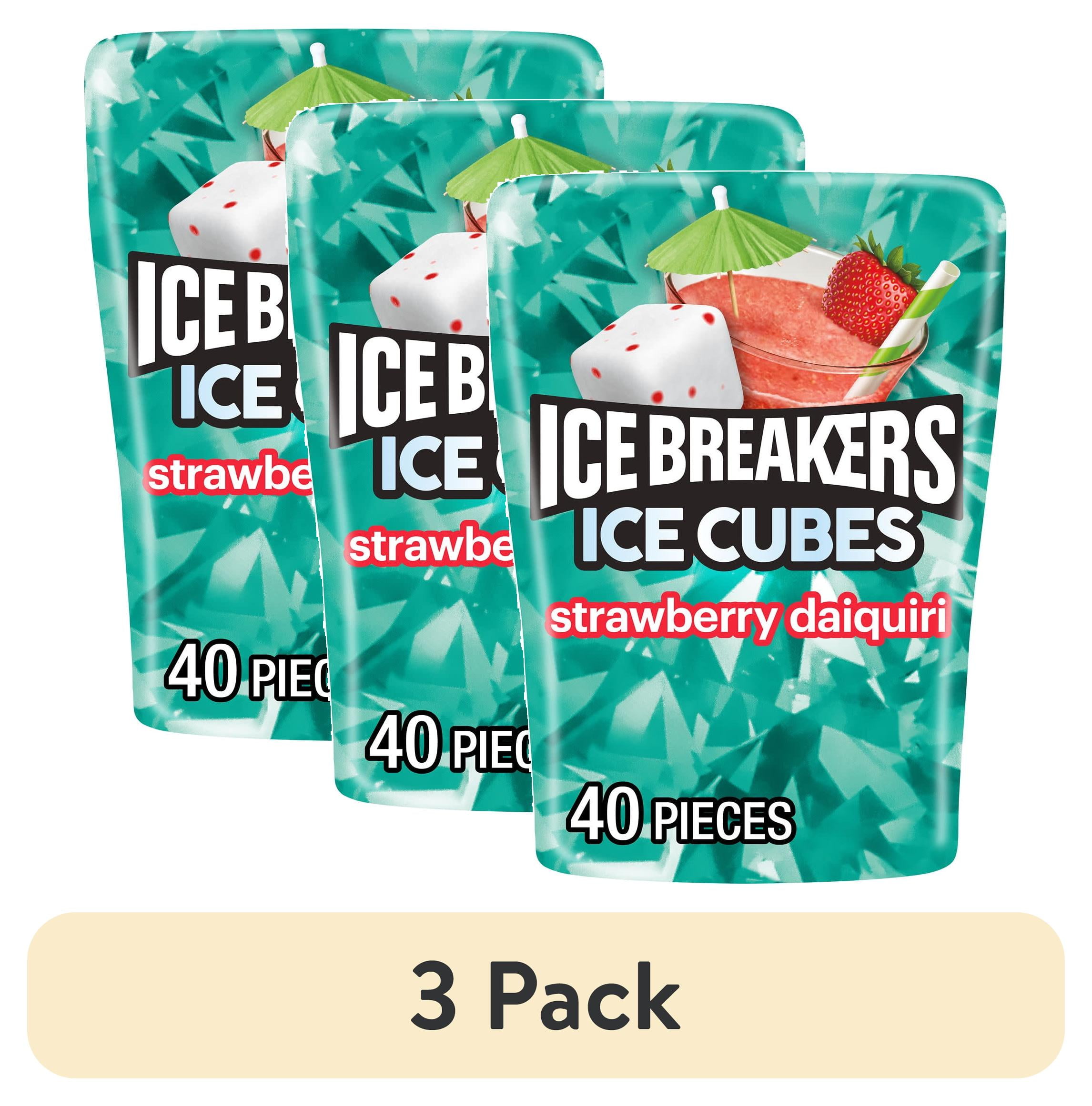 (3 pack) Ice Breakers Ice Cubes Strawberry Daiquiri Sugar Free Chewing ...