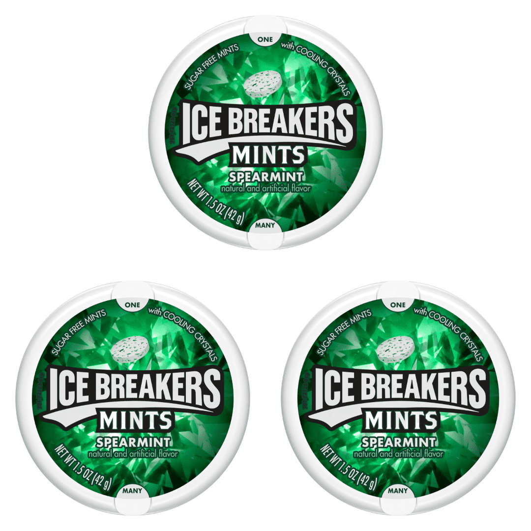 Ice Breakers Mints Spearmint 1.5 oz (3 pack) - Sugar Free Breath Mints ...
