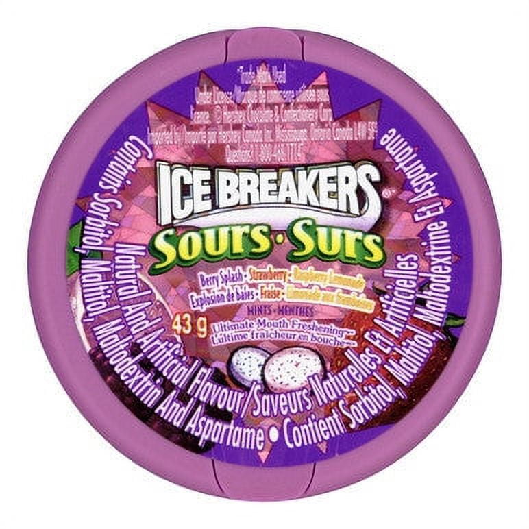 Ice Breakers Sours, Mints, Strawberry, Berry Splash, Cherry, 6ct ...