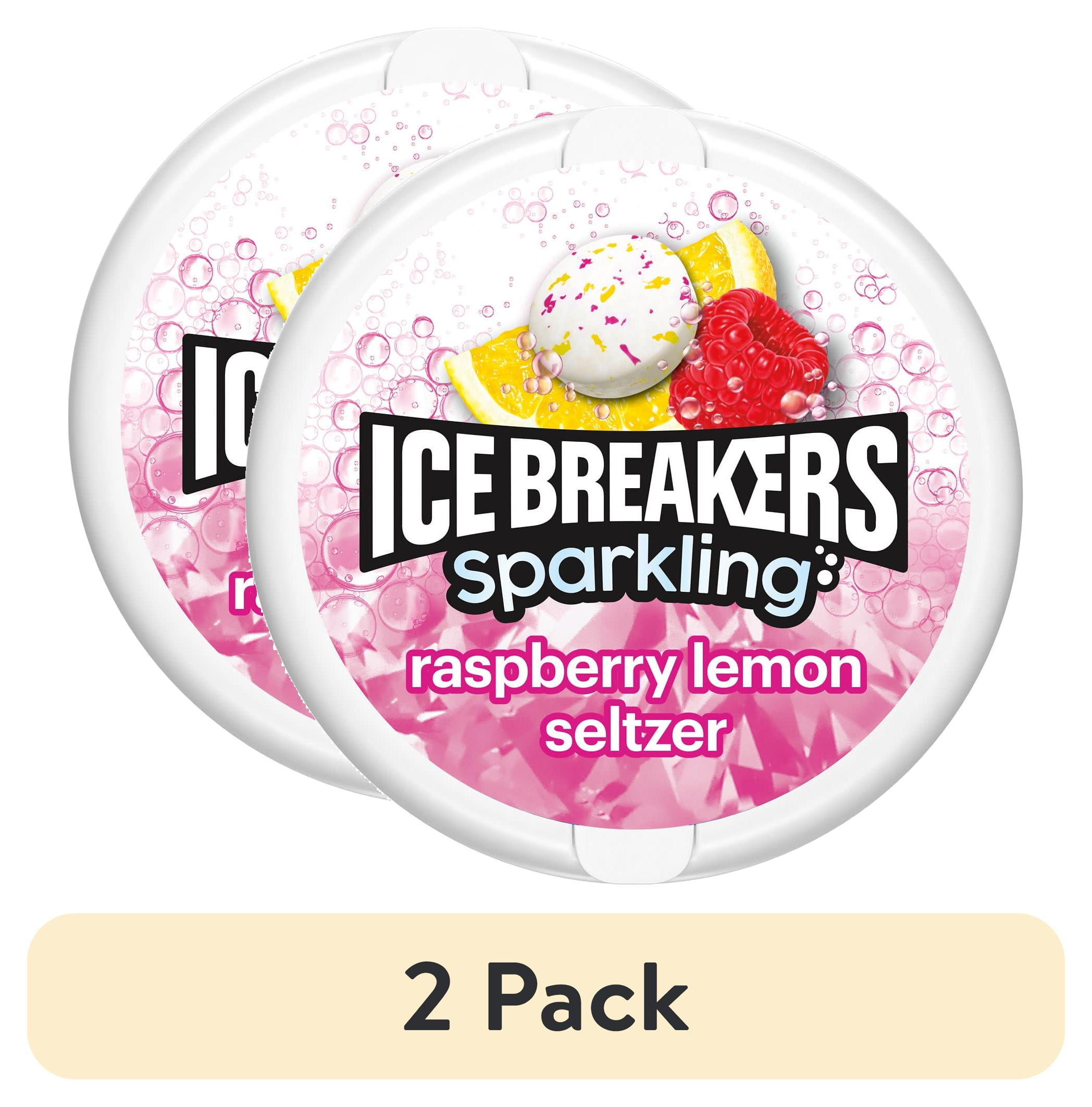 (2 pack) Ice Breakers Sparkling Raspberry Lemon Seltzer Sugar Free ...