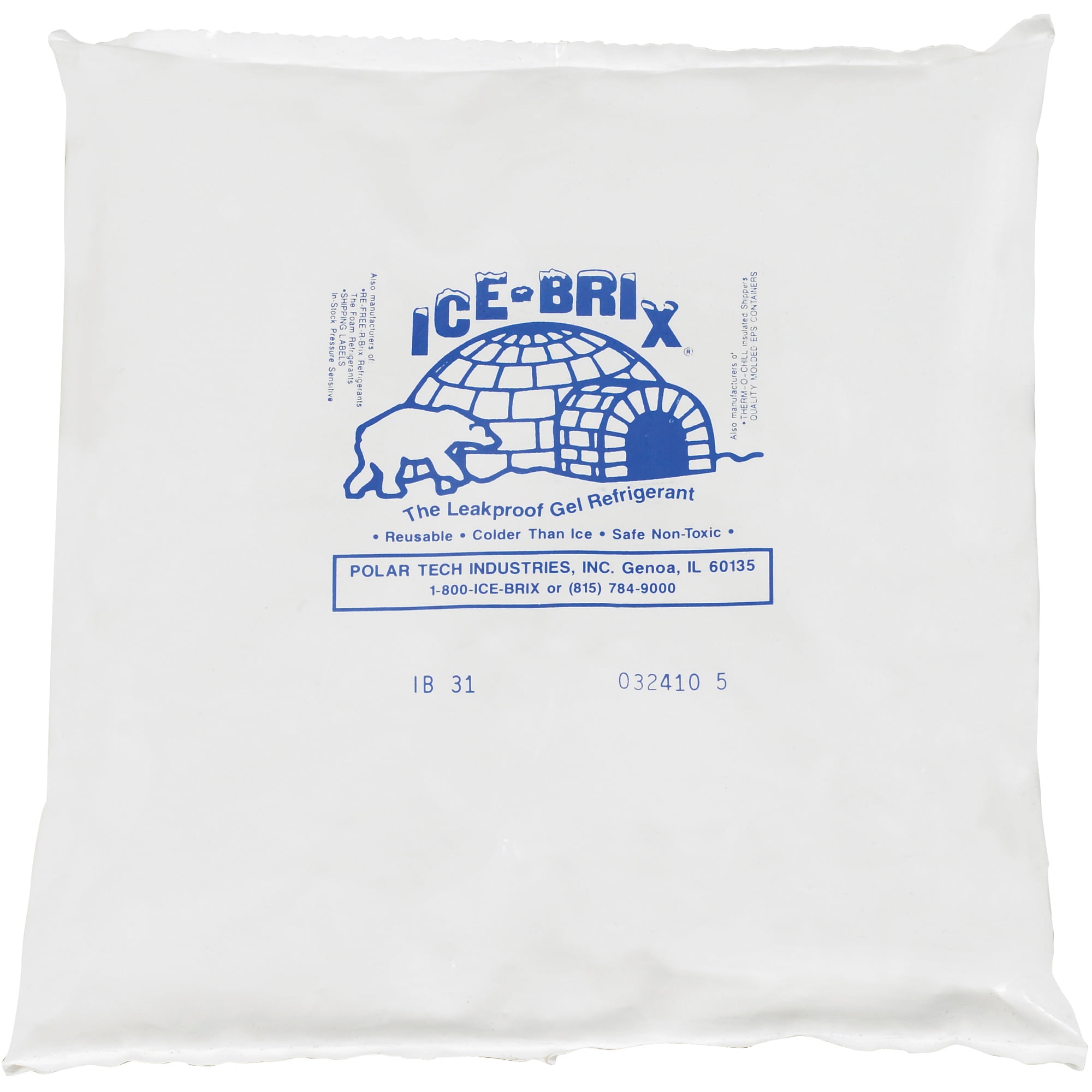 Ice-Brix Cold Packs,8x8x1-1/2",PK9 IB31BPD - Walmart.com