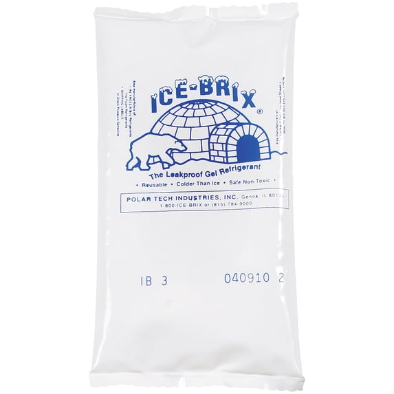 Ice-Brix 5" x 2 3/4" x 3/4" - 3 oz. Cold Packs White 96/Case IB3BPD ...