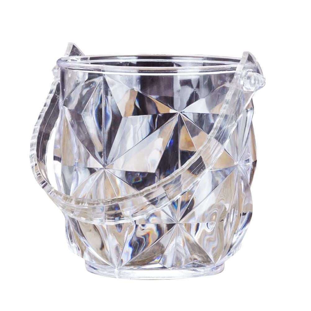Ice Bucket Bar Buckets Clear Portable Tongs Container Acrylic Parties ...