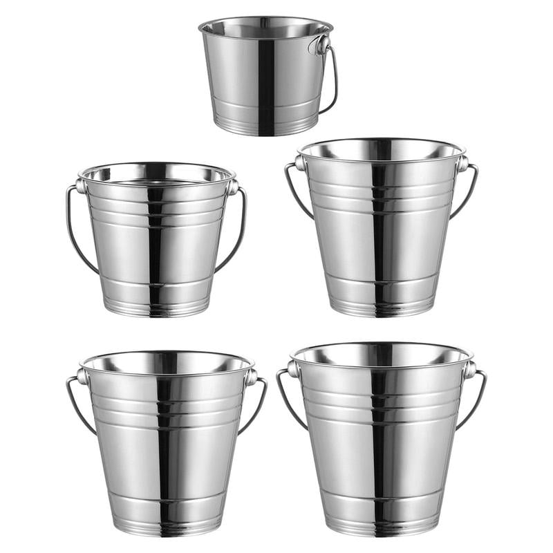 Ice Bucket Heavy Duty French Fries Container Metal Ice Pail for Home ...