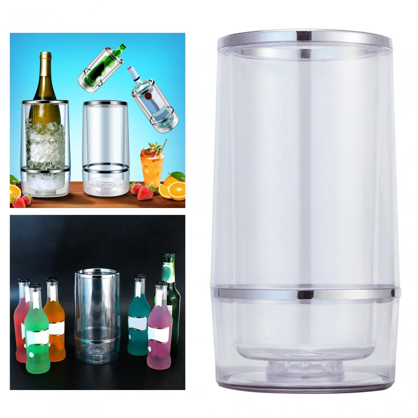 Ice Bucket Ice Tub Beer Chiller Transparent Drink Tub Portable Ice Cube ...