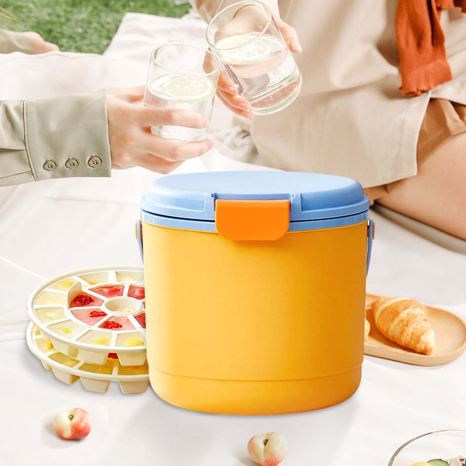 Ice Bucket, Portable Large Ice Bucket, Household Frozen Ice Storage Box ...