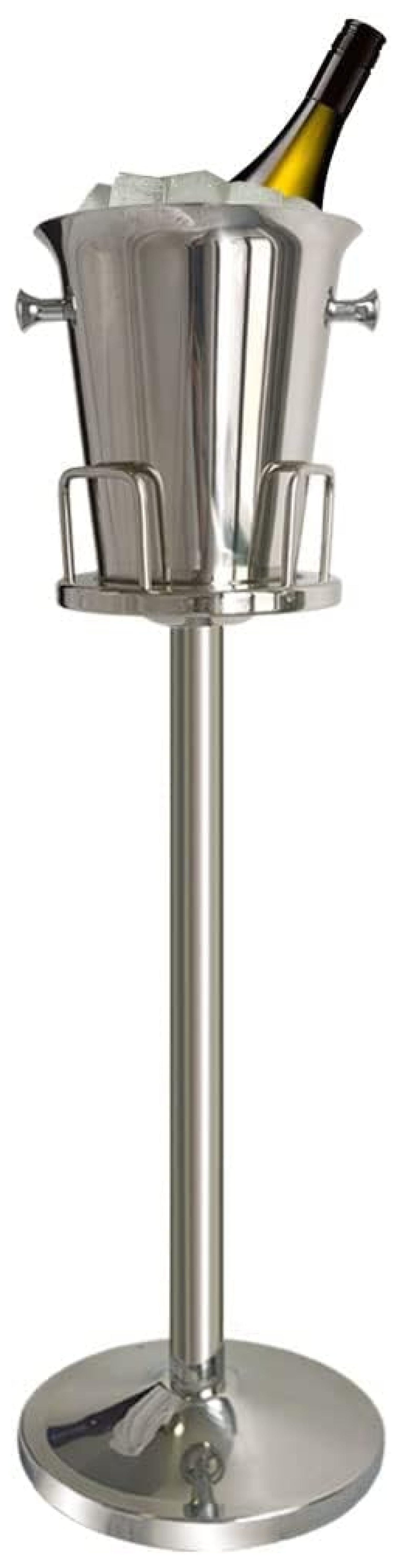 Ice Bucket with Stand 201 Stainless Steel Standing Ice Bucket Container ...