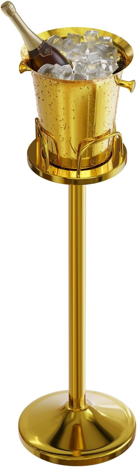 Ice Bucket with Stand Standing Champagne bucket for Party Stainless ...