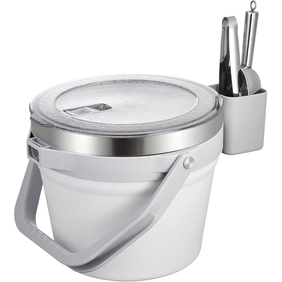 Ice Bucket Vacuum Insulated Stainless Steel With Lid Large Capacity ...