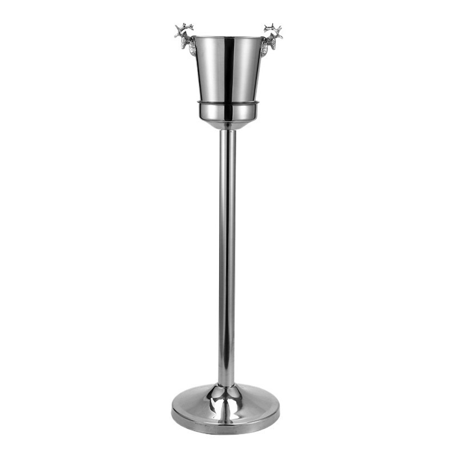 Ice Bucket With Stand Stainless Steel Ice Cube Container For Wine ...